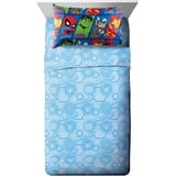 Marvel Avengers Twin Bed Set - Superhero Comforter with Spiderman, Iron ...