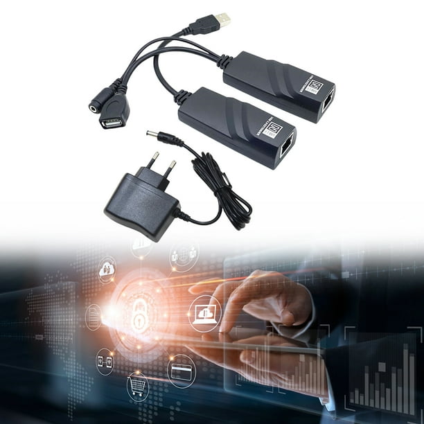 Extensor Cable Red USB 2.0 A RJ45 Ethernet Extension Plug And Play ...