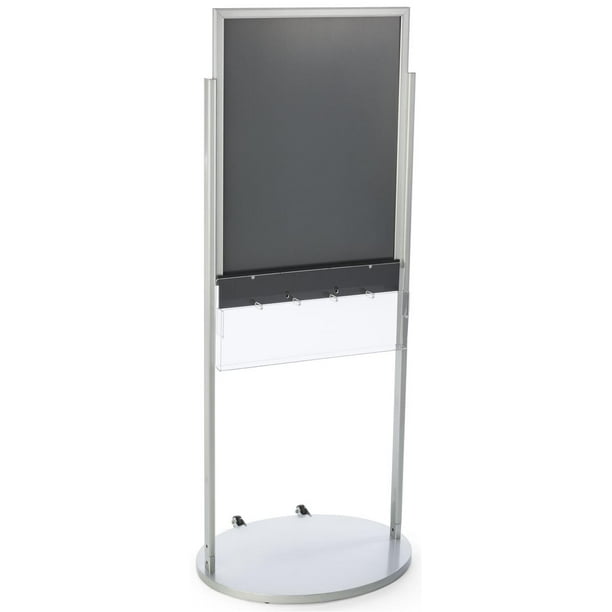 Double Sided 22" x 28" Poster Stand, with 5 Literature Holder Pockets ...