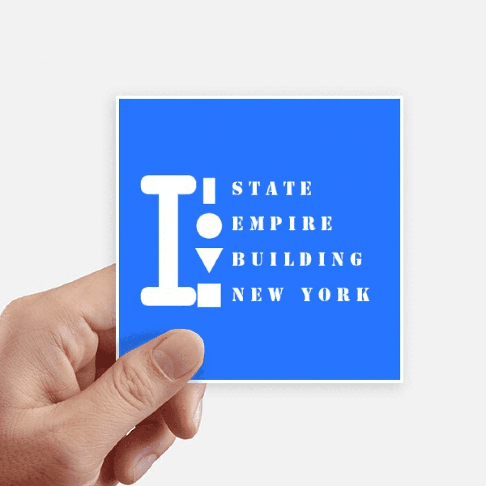 Empire State Building New York Sticker Square Waterproof Stickers ...