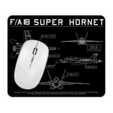 F/A-18 Super Hornet White Schematic Mouse Pad 1/8 Thick - Walmart.com