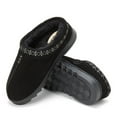 Dearfoams Women's Doreen Genuine Suede Clog Slipper With Embroidery ...