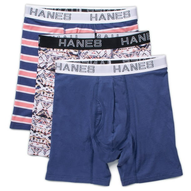 Hanes Hanes Ultimate Mens Comfort Flex Fit Cottonmodal Boxer Briefs Assorted 3 Pack