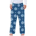 Pajama Pants Snowflakes Snowflake Geometric Elements Blue Background ...