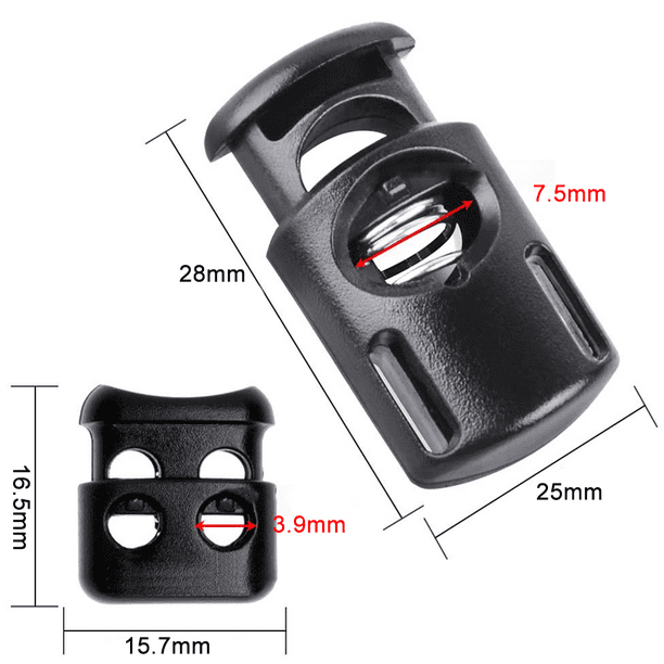 6mm Plastic Cord Locks - Spring Rope End Stop Toggle Stoppers - Walmart.ca