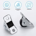 NEXAVKPR Quiet Rolling Mini Casters TPE Rubber Wheel & Metal Base for ...