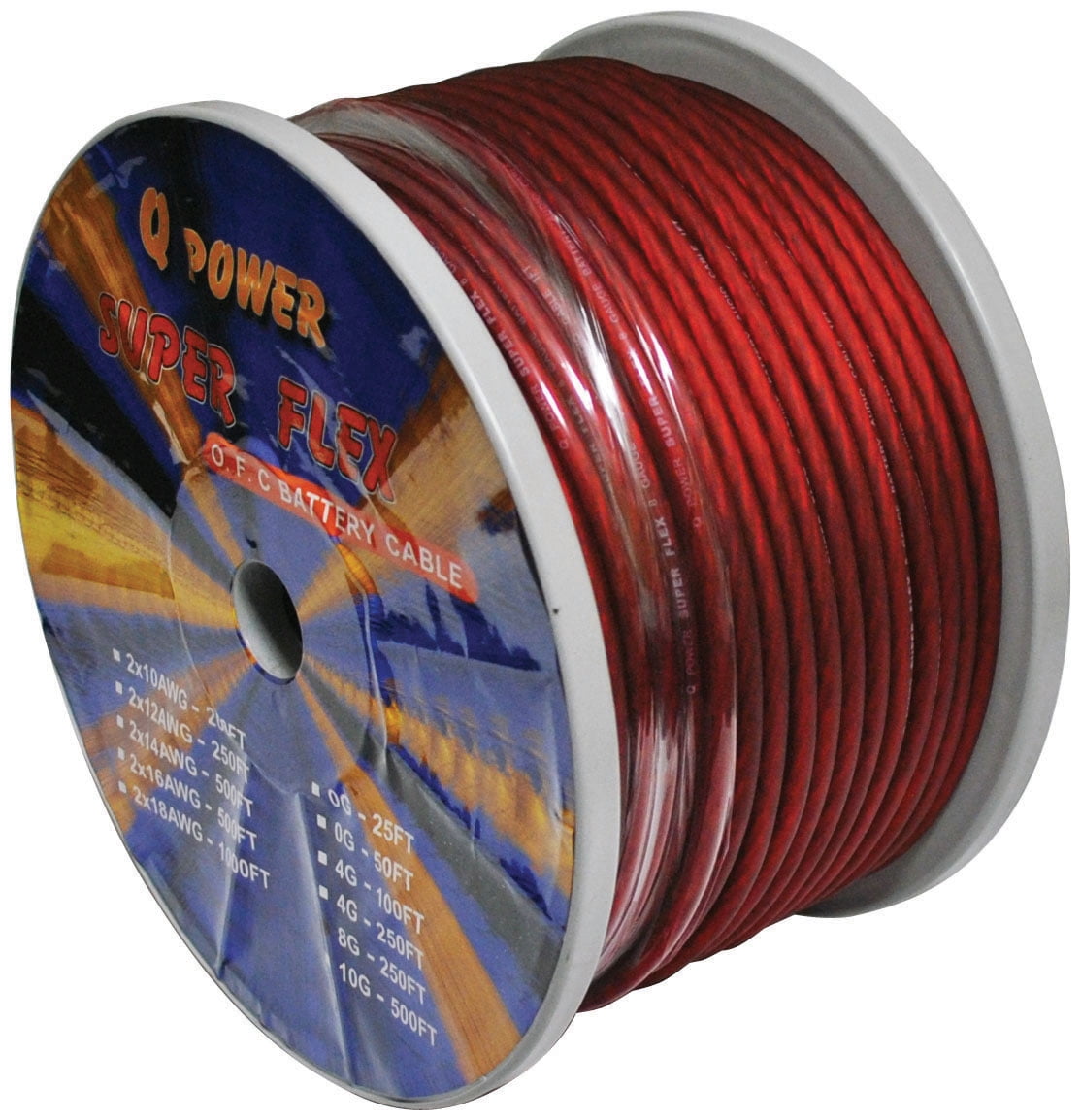 POWER WIRE 8GA. 250' RED QPOWER - Walmart.com