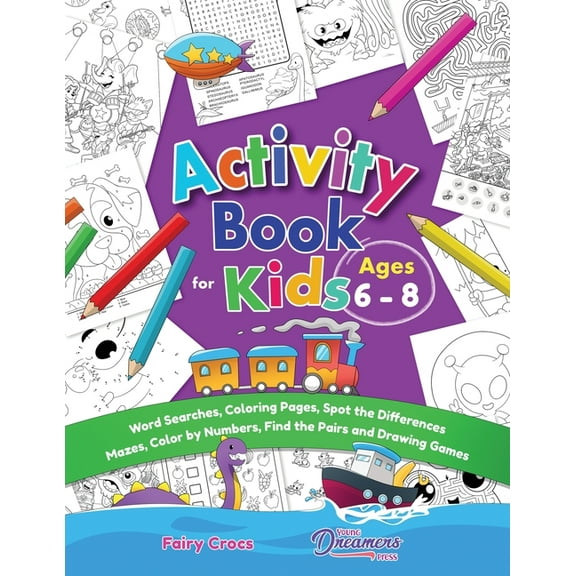 Unicorn activity book: Cool activity book for kids with mazes, spot the ...