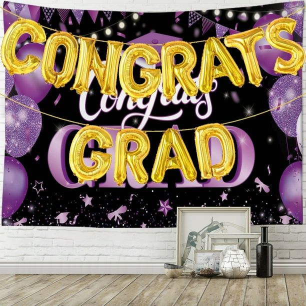 2023 Backdrop Congrats Grad Party Photo Backdrops with GRAD Balloons ...
