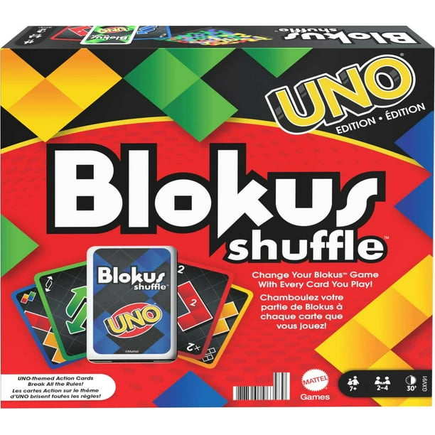 Blokus Shuffle UNO Edition Strategy Board Game, Family Game with ...
