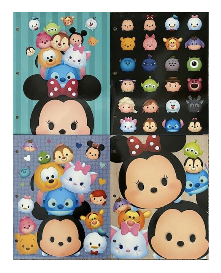 Disney Tsum Tsum Portfolio 2 Pocket Folder Various Designs, 1 Folder - Walmart.com
