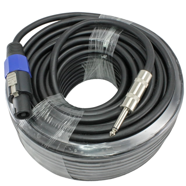 12 Gauge Speaker Cable 100ft long: Speakon - 1/4" - Walmart.com