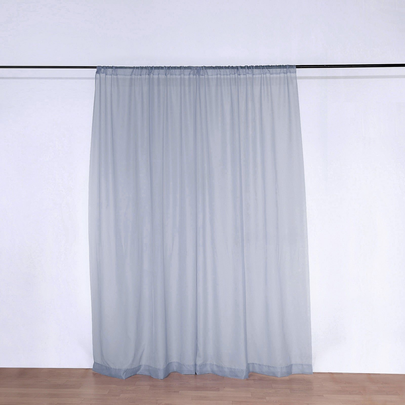 Efavormart 10FT Fire Retardant Dusty Blue Color Sheer Voil Curtain ...