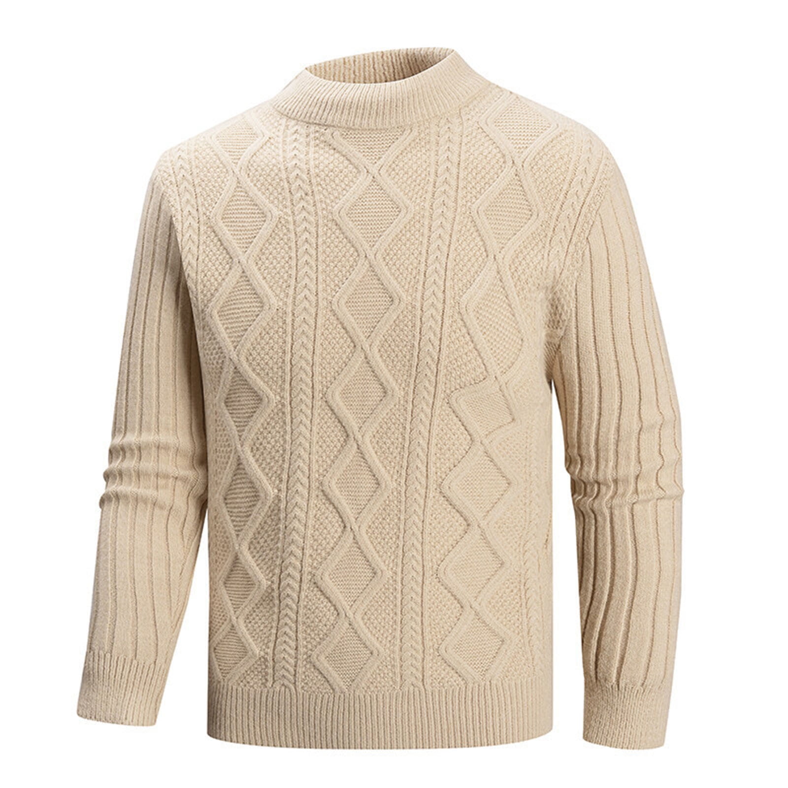 Click here for Lenago Mens Knitwear Mock Turtleneck Vintage Round... prices