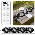 Black Grey Clocks Table Runner Linen Burlap Table Runner 70 Inches Long ...