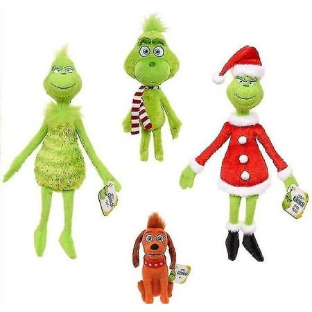 Dolls Christmas Geek Grinch Plush Toy Green Hairy Grinch Children ...