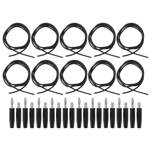 ANGGREK Male To Female Test Cable, Banana Plug Socket Set 10 Sets For ...