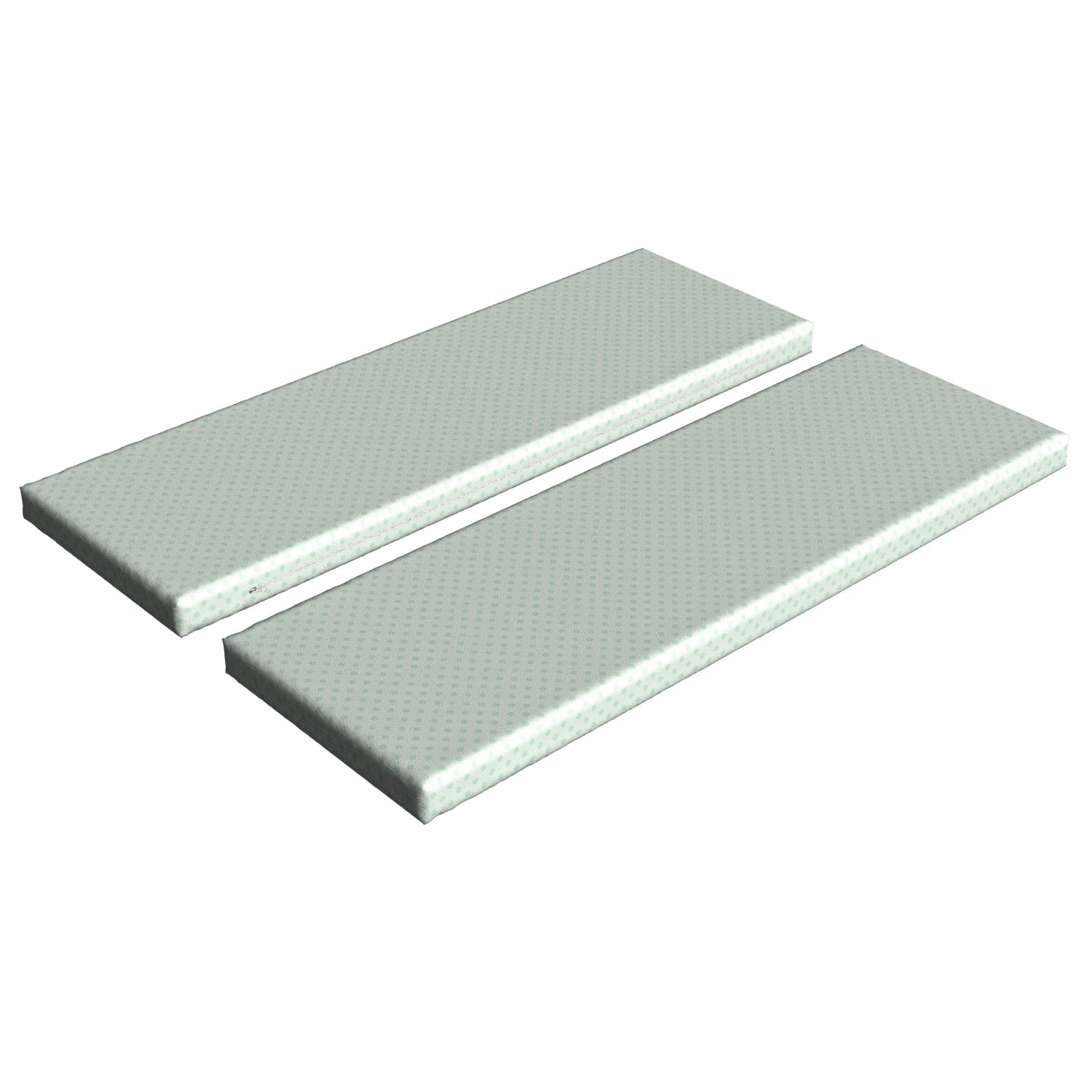 Mint Bench Cushion Set of 2, Retro Style Polka Dots Motifs Nostalgic ...