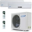 Multi Zone Mini Split Ductless Air Conditioner Dual 2 Zone 12000 12000 ...