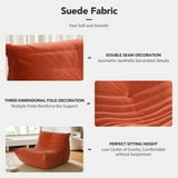 Red Suede Bean Bag Chair, Mid Century Accent Lounge Chair for Living ...