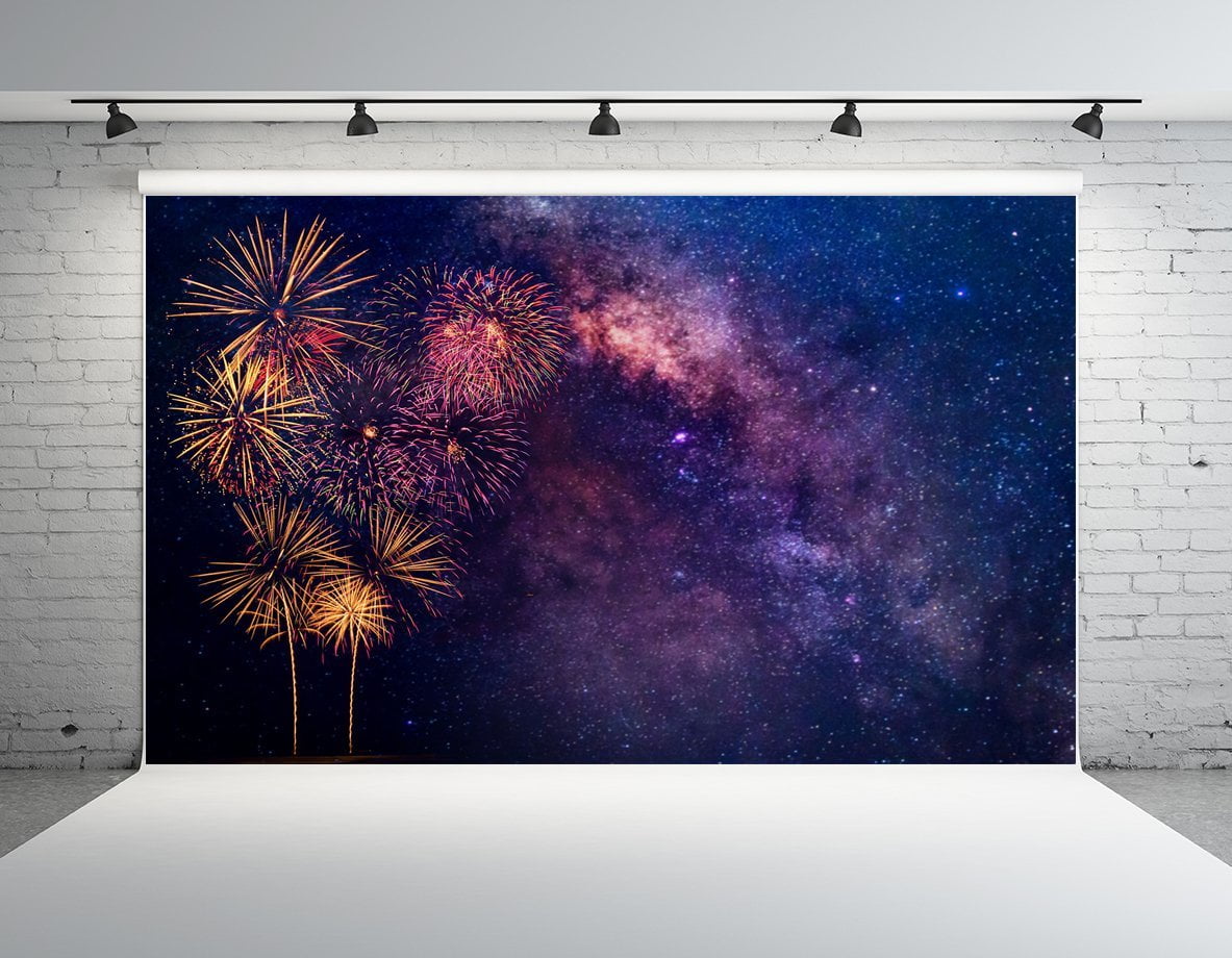 MOHome 7x5ft Firework Backdrops for Photography Backgrounds Starry Sky ...