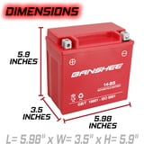 Harley Motorcycle 14-BS Battery for Honda ATV FourTrax, Rancher ...