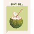 Affixzi Coconut Water Print, Bom Dia Brazil, Tropical Wall Art ...
