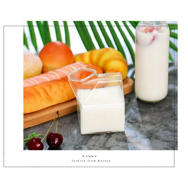 EIMELI Glass Milk Cup Carton Ingenious Mini Glass Jelly Cup Coffee ...