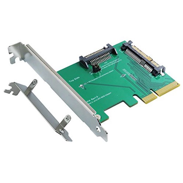 PCIe x 4 to SFF-8639 U.2 Male with SATA Power Adapter - Walmart.com ...