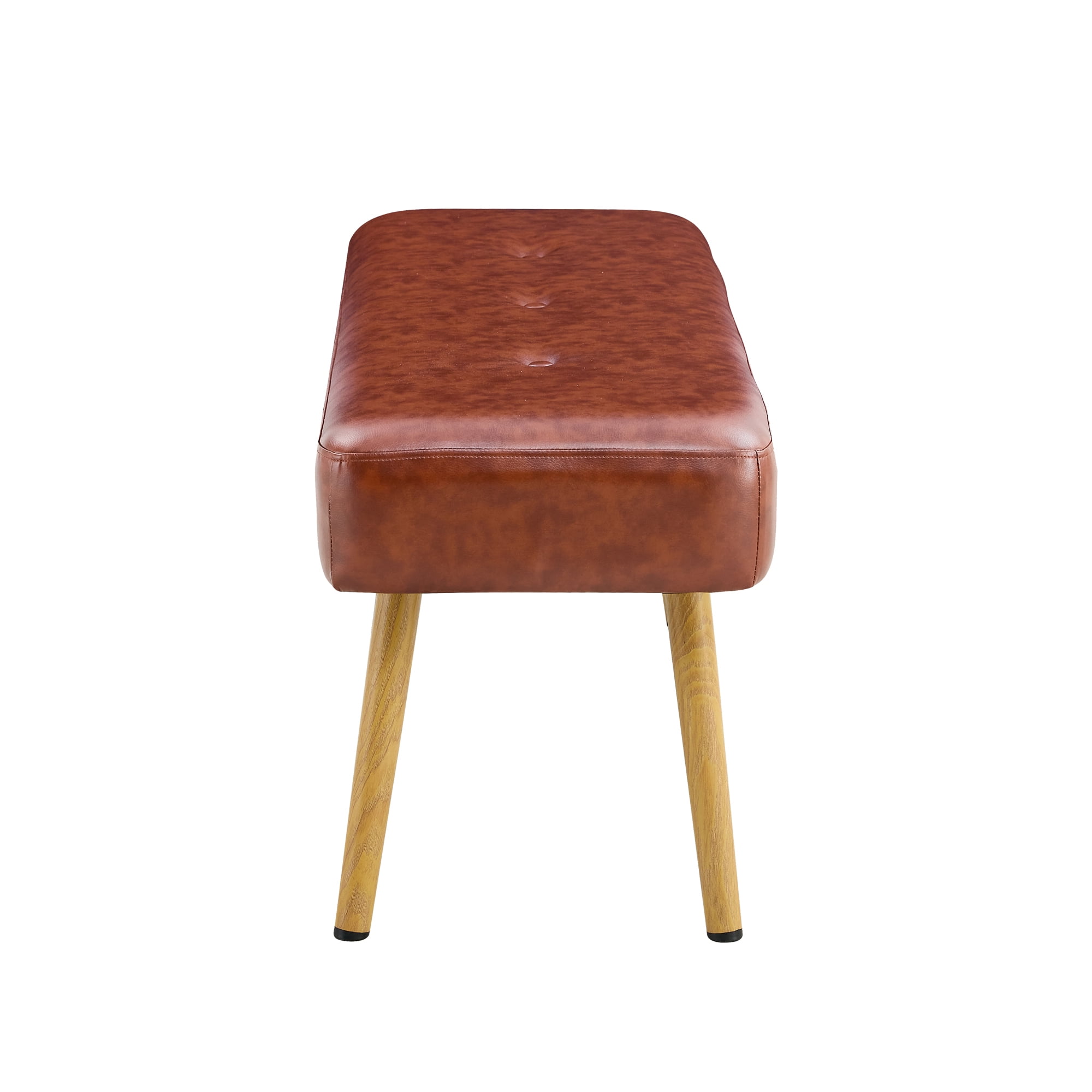 Upholstered Ottoman Wood Color, Metal Leg Changing Stool, Sofa Stool ...