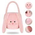 Easter Bunny Baskets Egg Hunt Rabbit Bucket Plush Bags for Kids Gift ...