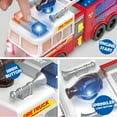 Joyfy Fire Truck Toy with LED Projections Sirens Bump and Go Boys Girls ...