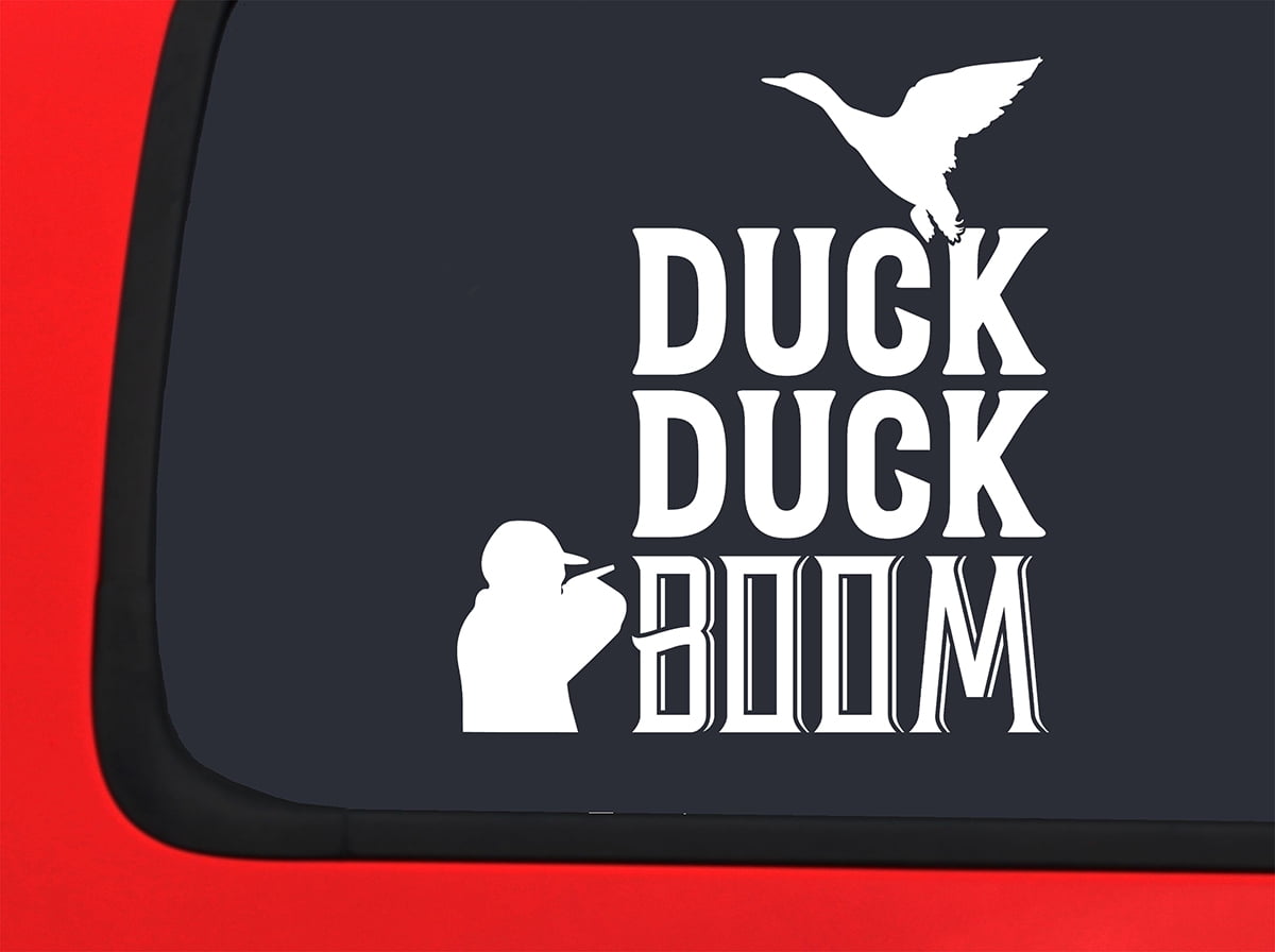 Car Sticker Duck Duck Boom Hunting Season Hunter Rifle Birds Car Window ...