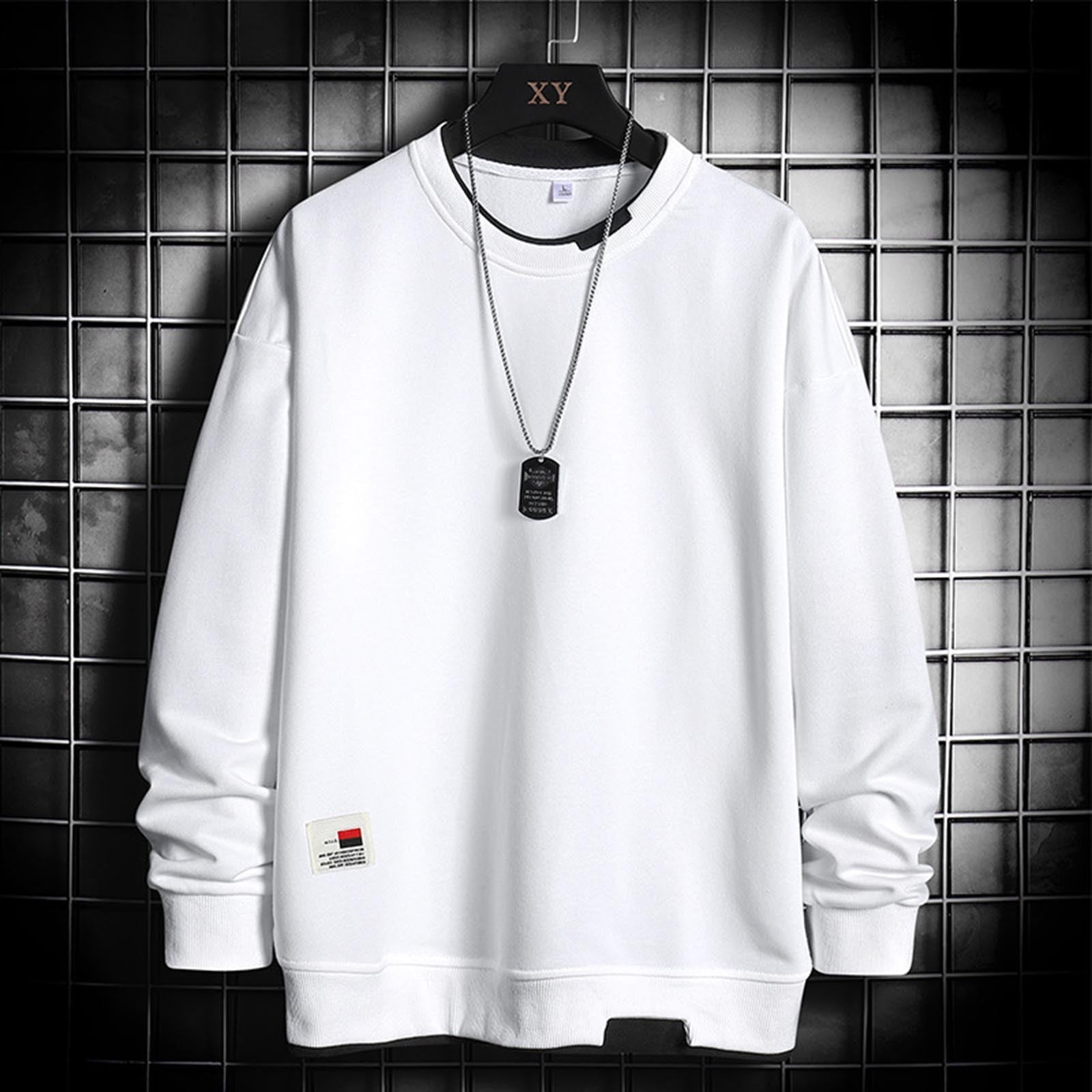 White Sweatshirts No Hood