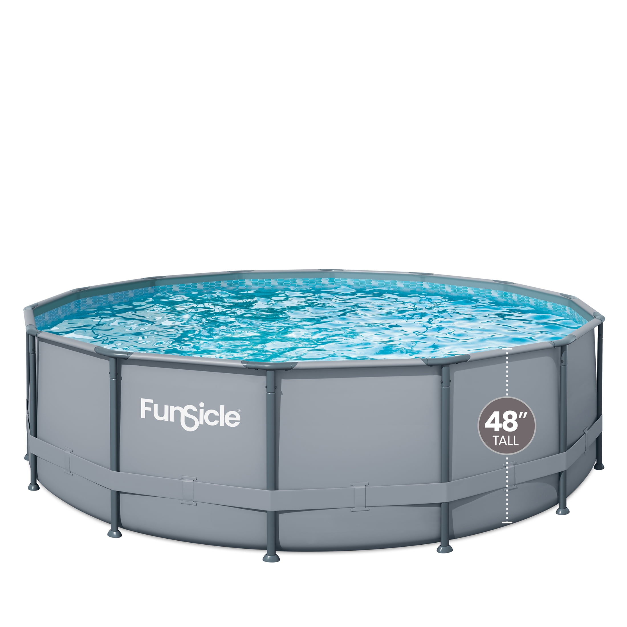 Funsicle 16 ft Oasis Above Ground Swimming Frame Pool, Round, Age 6 ...