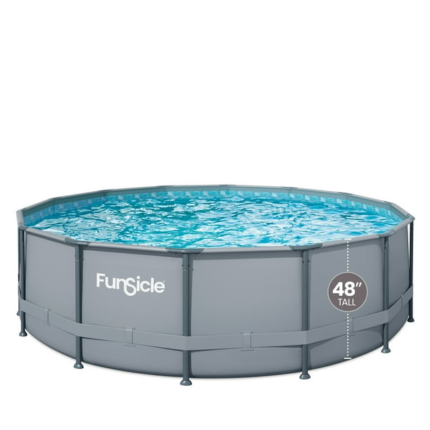 Funsicle 16 ft Oasis Above Ground Swimming Frame Pool, Round, Age 6 ...