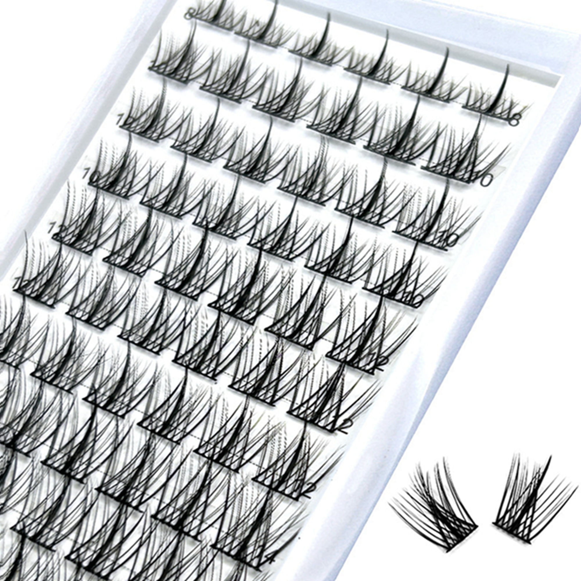 Lamuusaa 72 Pcs False Lashes Clusters for Makeup, Long Lasting Natural ...