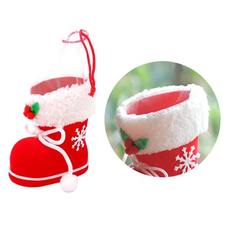 serony Christmas Candy Package Boots Santa Shoes Stocking Gift Present ...