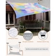 Blue Purple Oil Painting Sun Shade Sail 14' x 18', Abstarct Gradient ...