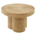 Ainsley 32 Inch Round Natural Rattan Coffee Table in Natural - Walmart.com