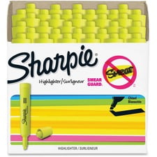 Sharpie Accent Tank Style Highlighter Chisel Tip Fluorescent Yellow 36/Box