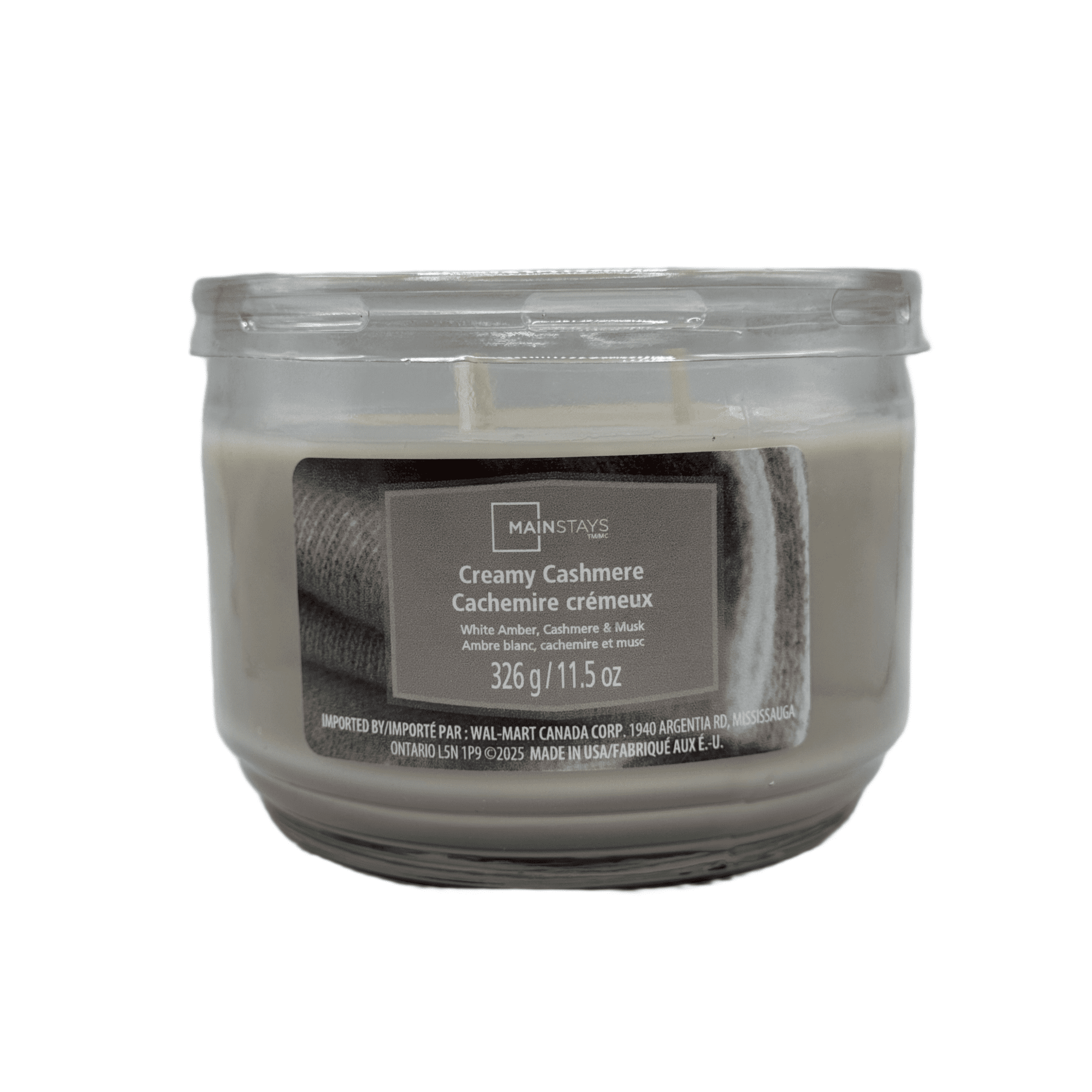 Click here for Mainstays Pl Creamy Cashmere Scented 3-Wick Glass... prices