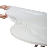 Round Waterproof Table Cover Elastic Tablecloth Vinyl Fitted Table ...