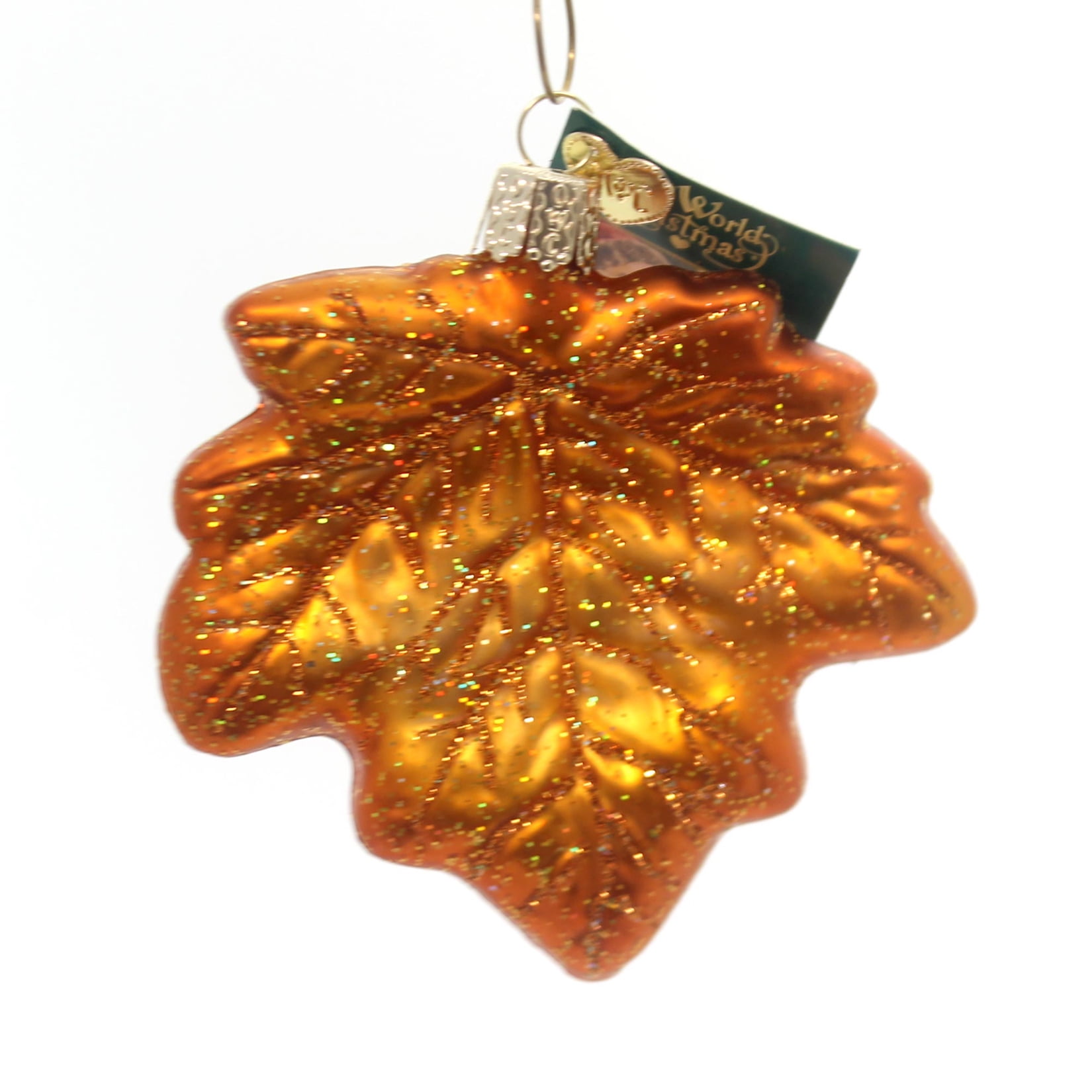 Old World Christmas MAPLE LEAF Glass Fall Autumn Brilliant Colors 48022 ...