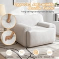 Oversized Accent Chair - 42" Boneless Chenille Single Sofa Chair for ...