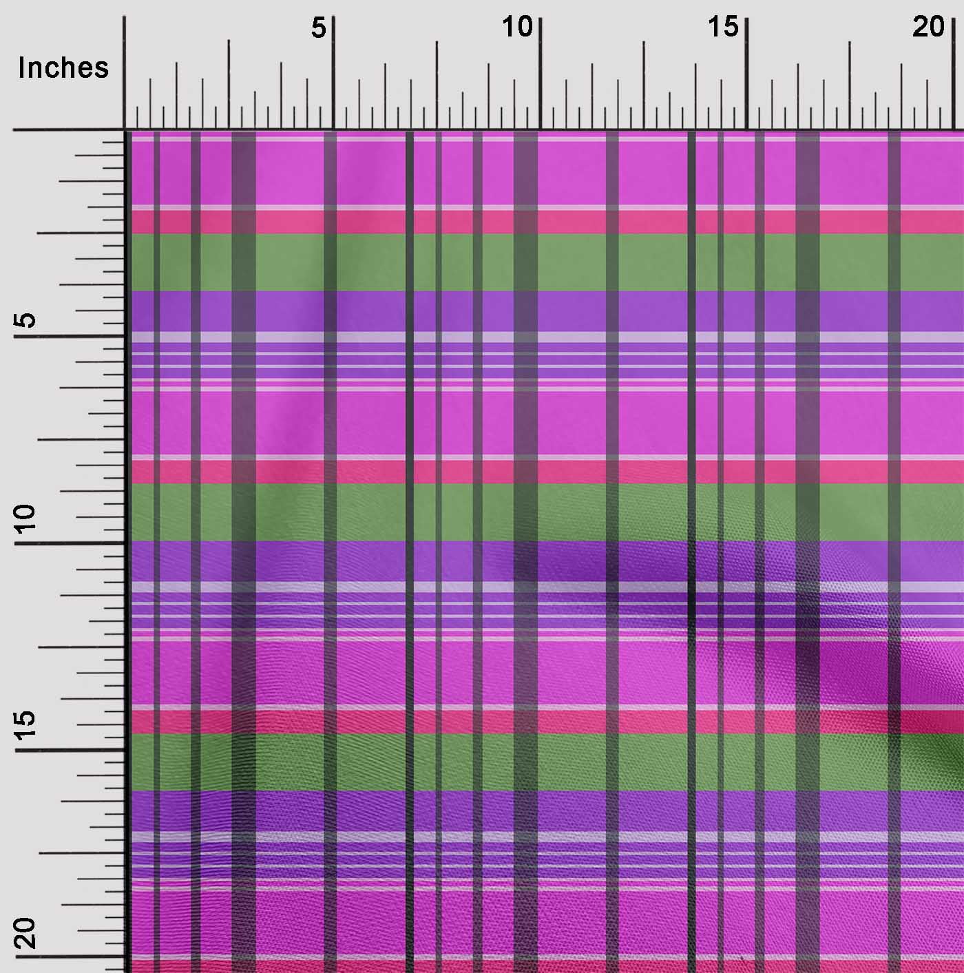 oneOone Cotton Silk Fabric Madras Check Print Sewing Fabric BTY 42 Inch ...