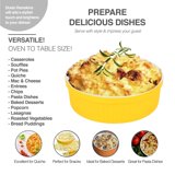 Souffle Dish Ramekins for Baking – 32 Oz, 1 Quart Large Ceramic Oven ...