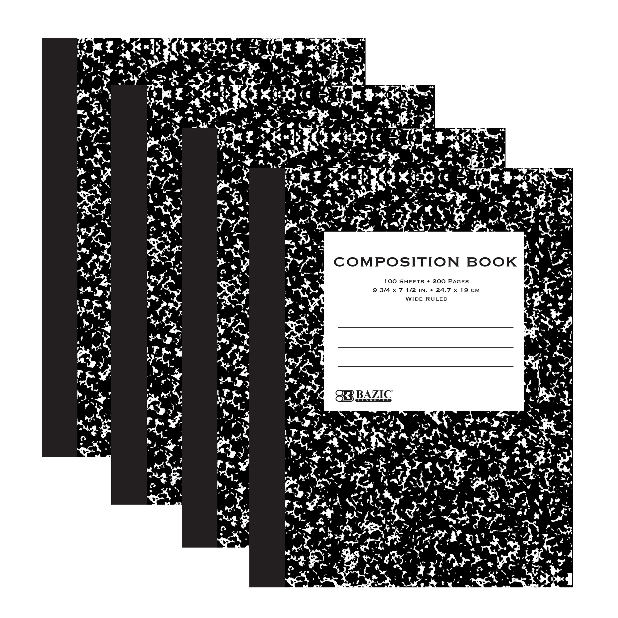 Marble Composition Book, Picture Story Ruled, Pack of 6 - Walmart.com