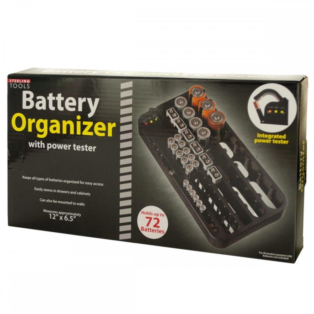 battery organizer with power tester - Walmart.com