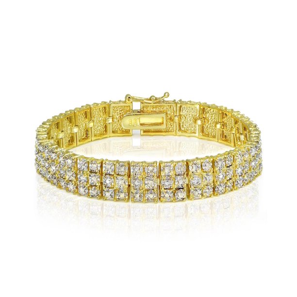 ONLINE - 1ct Diamond Miracle Set 3-Row Tennis Bracelet - Walmart.com ...